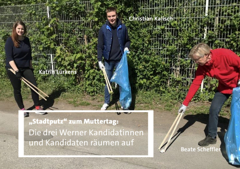 Die drei Werner SPD Kandidat/innen machen Muttertagsputz › SPD Bochum Ost